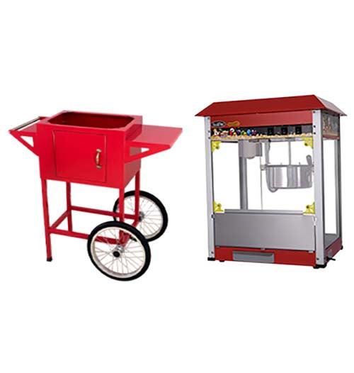 Large popcorn machine on wheels store